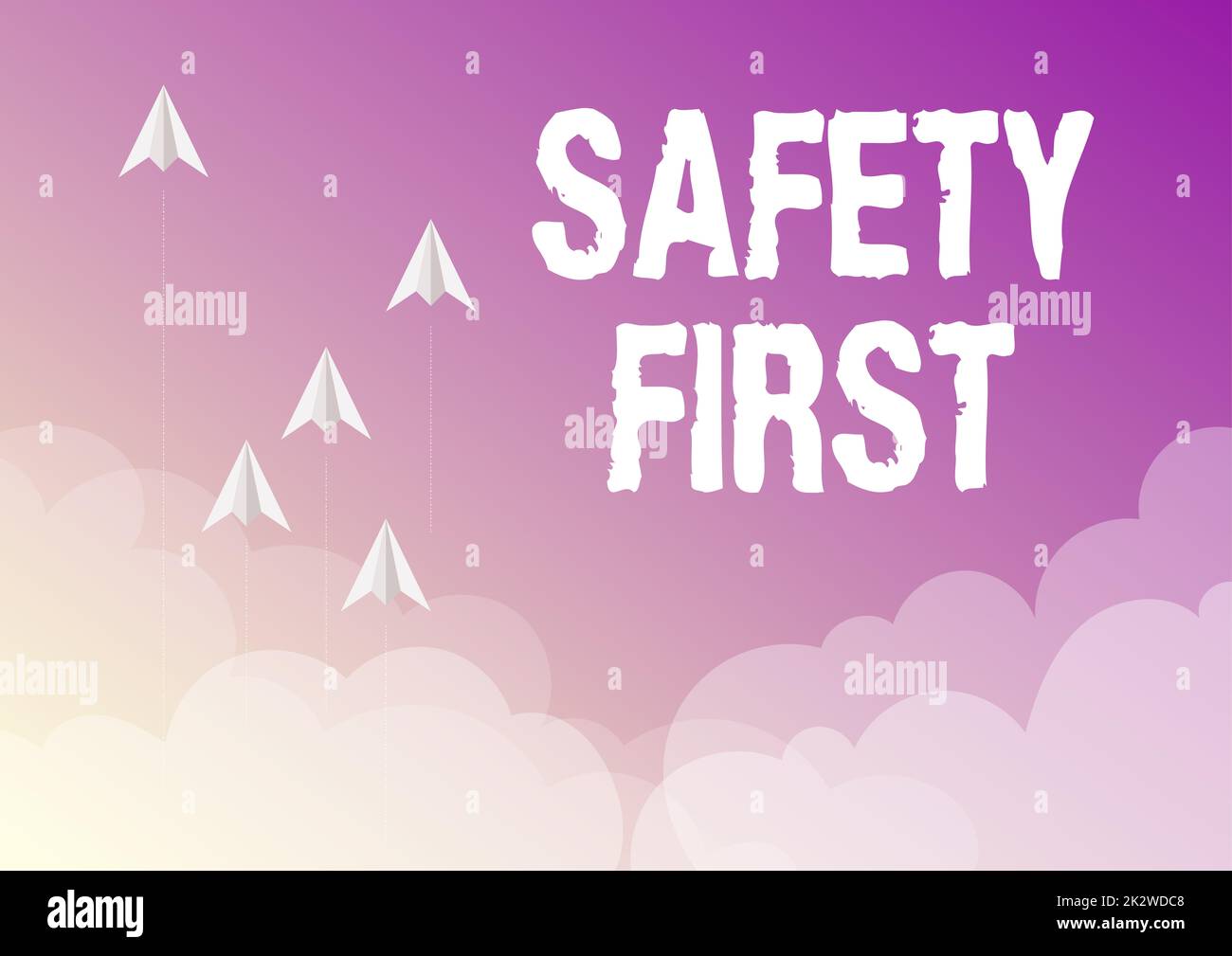 Inspiration showing sign Safety First. Word Written on Avoid any ...