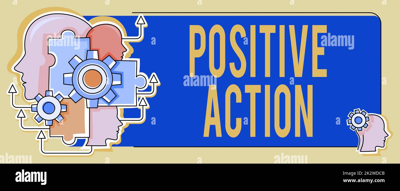 Text caption presenting Positive Action. Word for doing good attitude ... Text caption presenting Positive Action. Word for doing good attitude ...