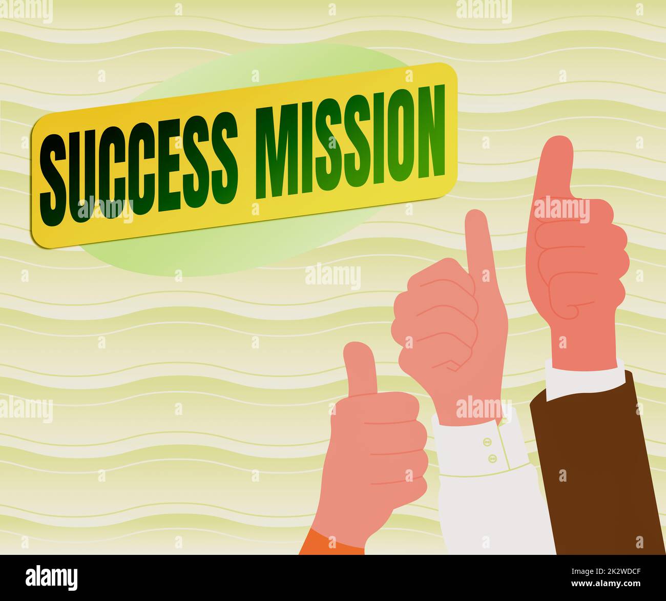 Text caption presenting Success Mission. Concept meaning getting job ...