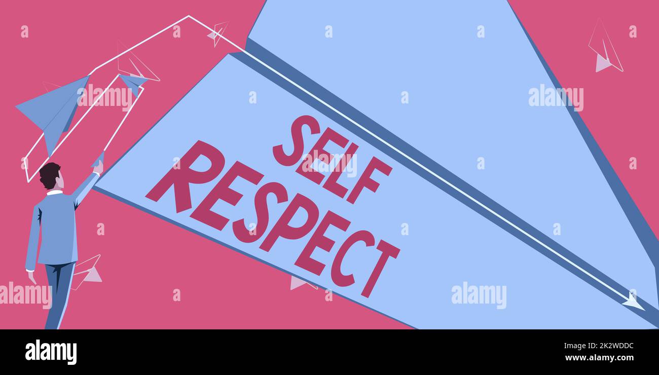 Conceptual caption Self Respect. Conceptual photo Pride and confidence ...