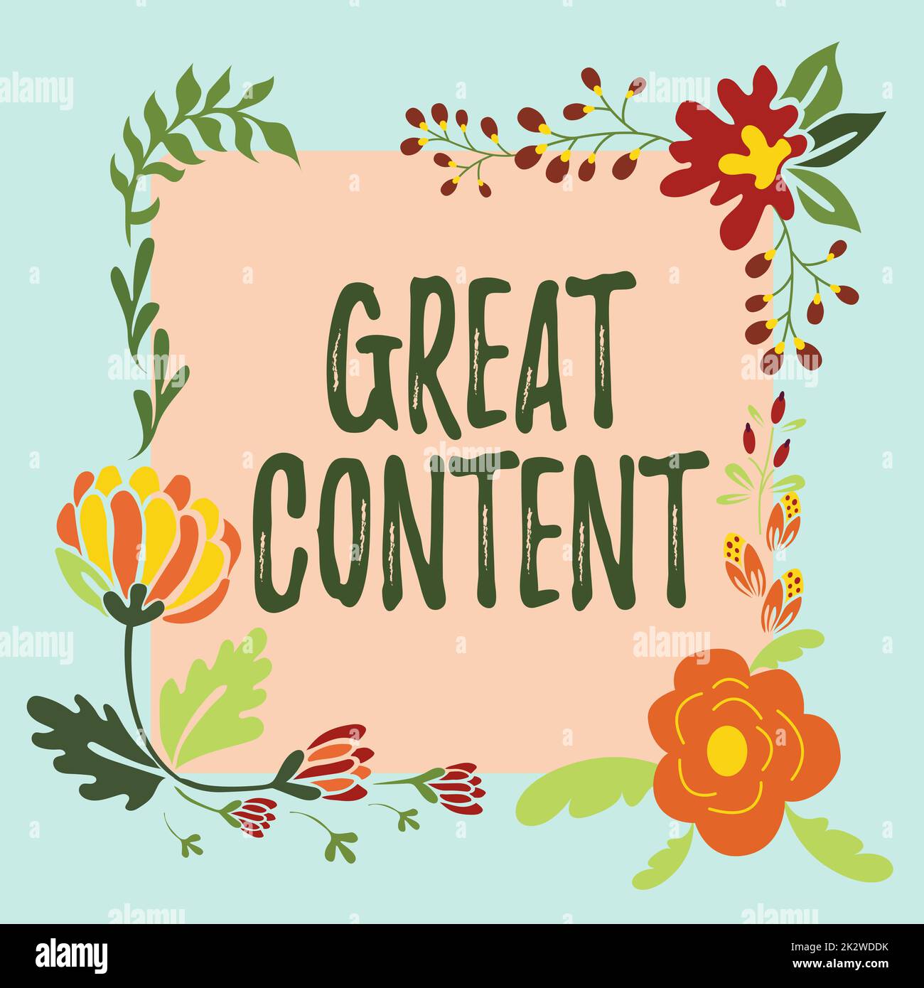 Conceptual caption Great Content. Internet Concept Satisfaction ...