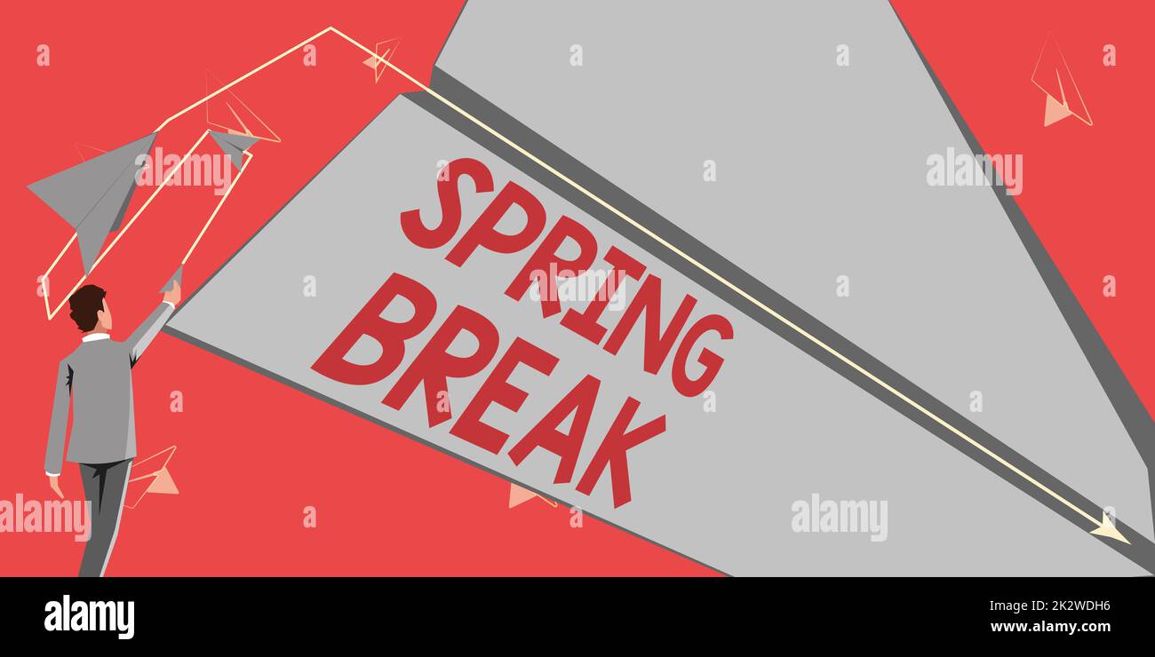 Writing displaying text Spring Break. Business approach Vacation period ...