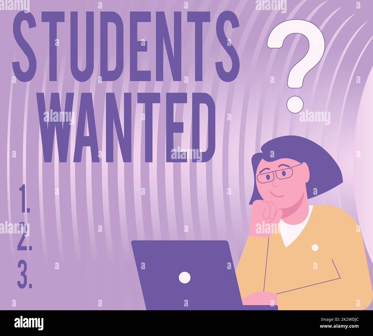 Handwriting text Students Wanted. Business concept list of things ...