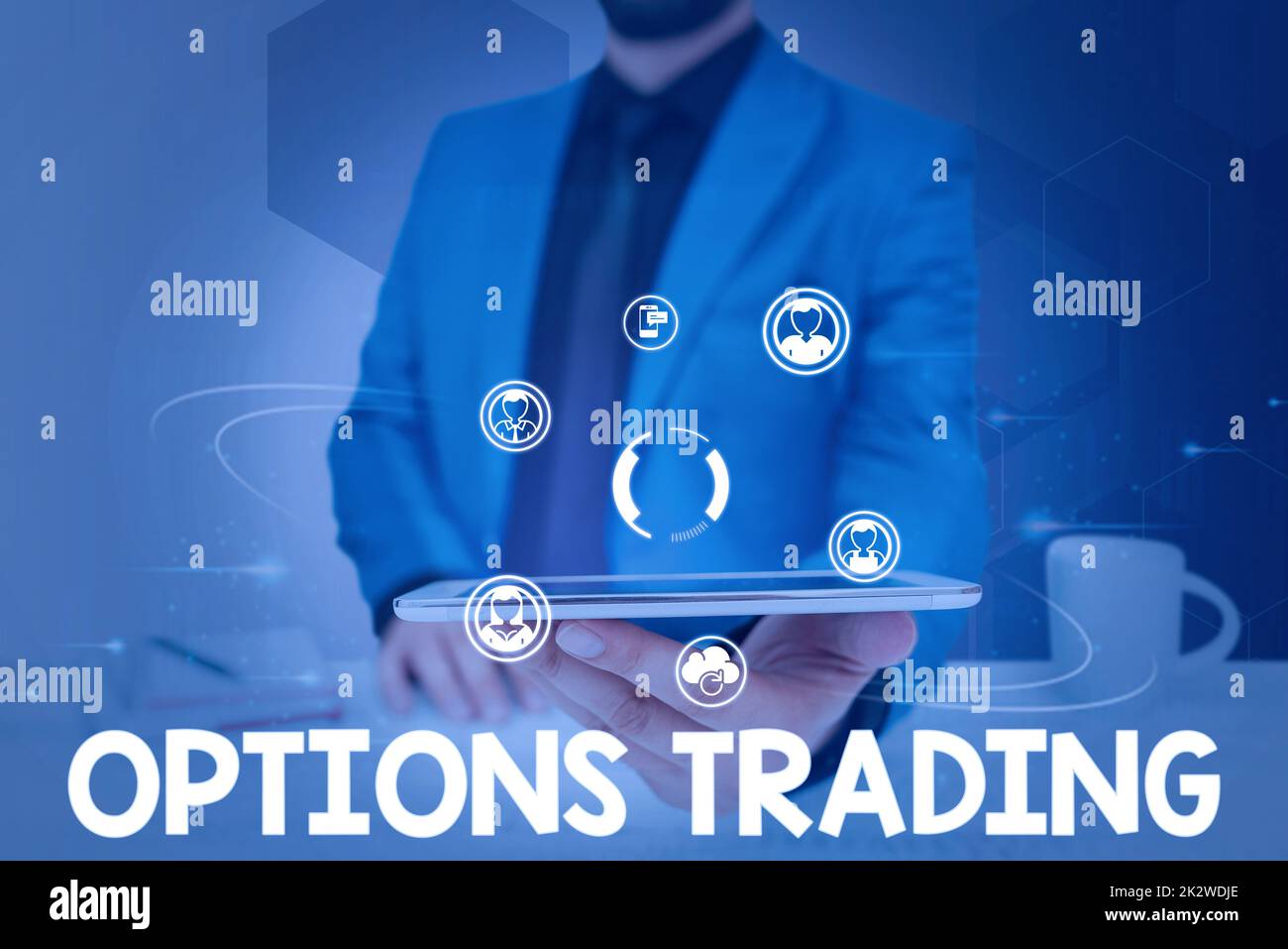 Conceptual caption Options Trading. Business idea Different options to ...