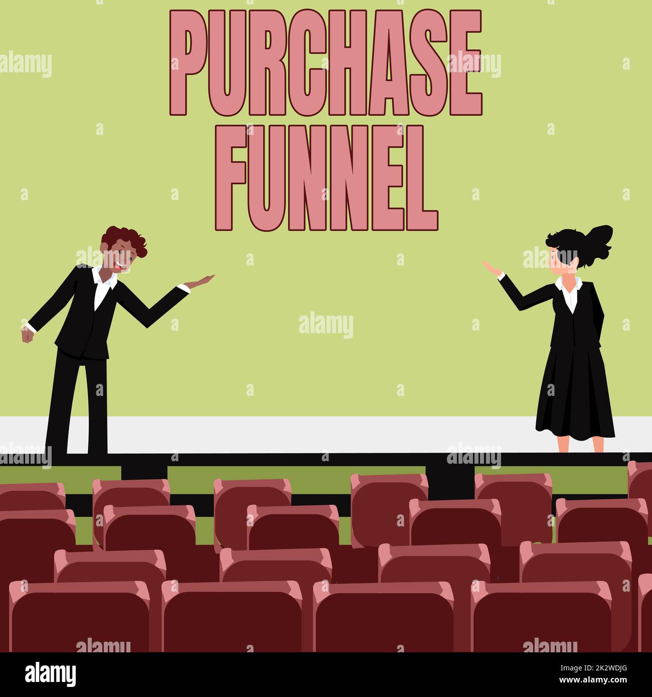 Text sign showing Purchase Funnel. Word for consumer model which ...