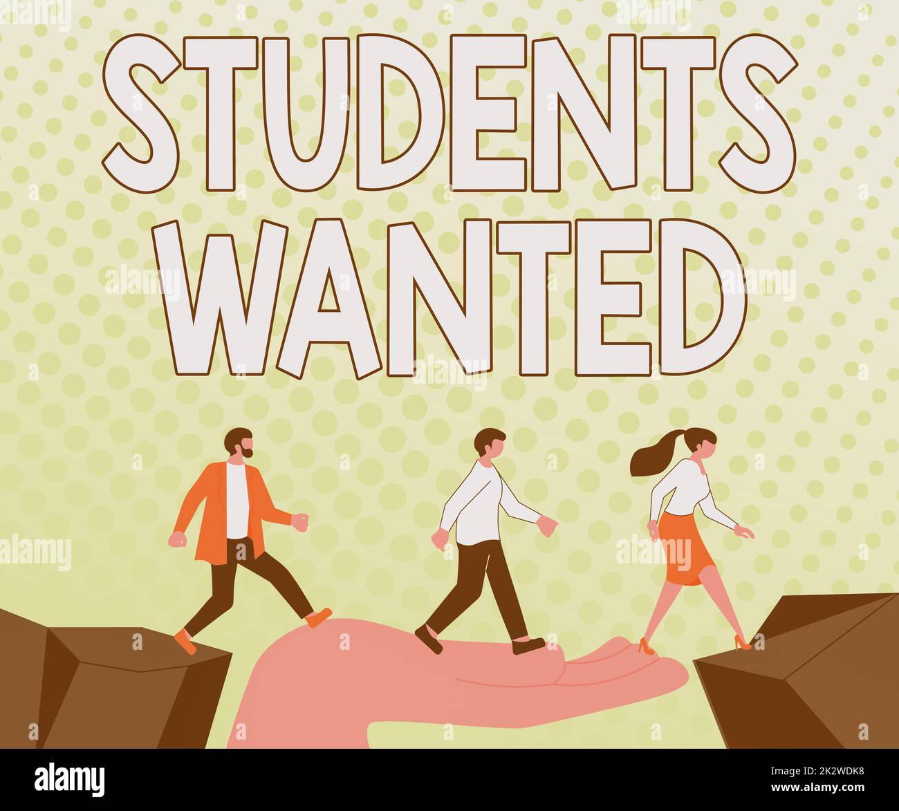 Text sign showing Students Wanted. Business concept list of things ...