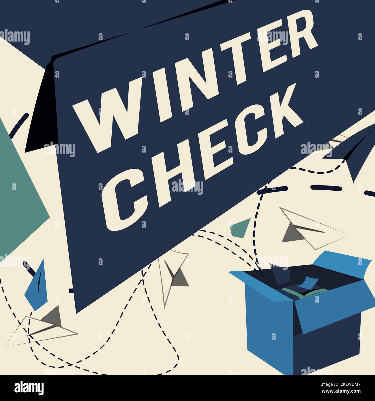 Text caption presenting Winter Check. Business idea Coldest Season ...