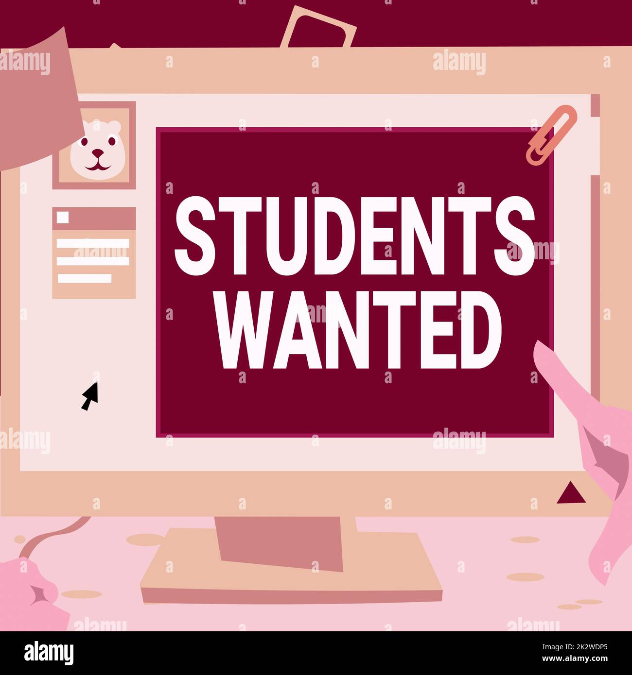 Text caption presenting Students Wanted. Word for list of things wishes ... Text caption presenting Students Wanted. Word for list of things wishes ...