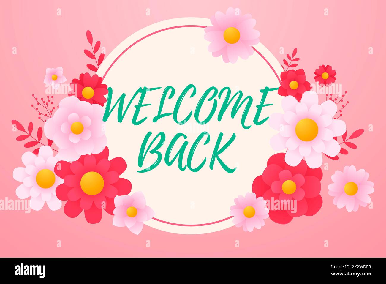 Hand writing sign Welcome Back. Internet Concept Warm Greetings Arrived ...