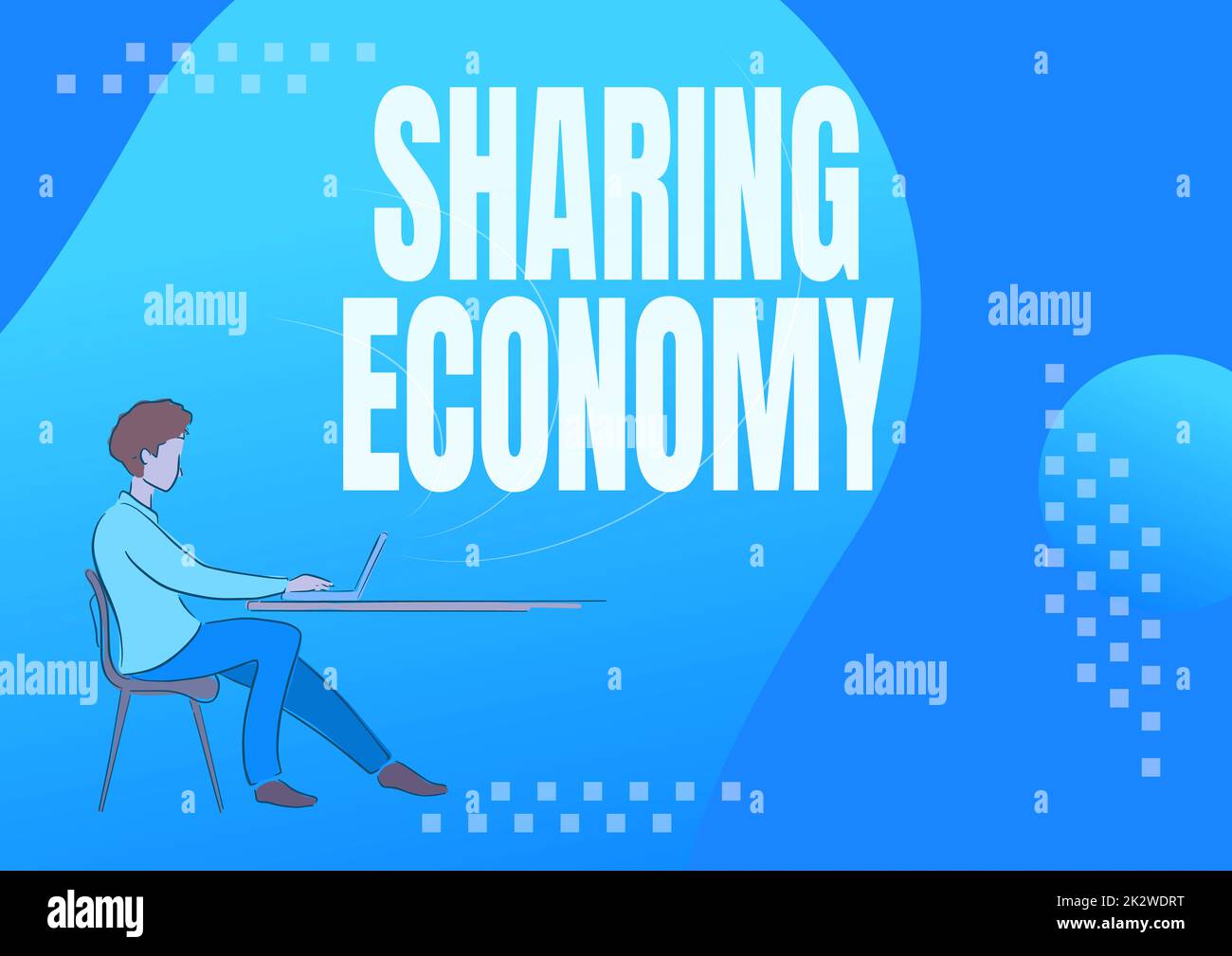 Handwriting text Sharing Economy. Business concept economic model based ...