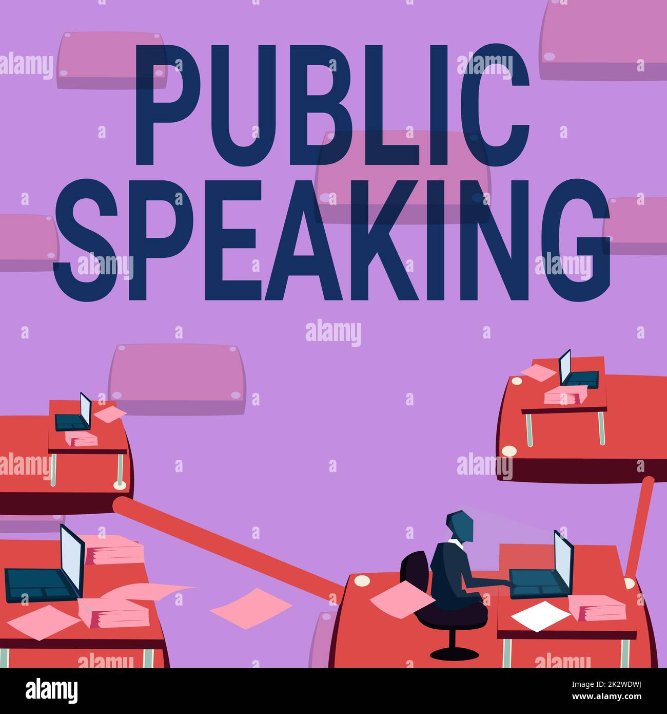 Sign displaying Public Speaking. Business overview talking showing ...