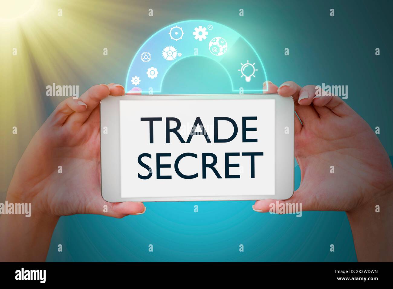 Sign displaying Trade Secret. Business showcase Confidential ...