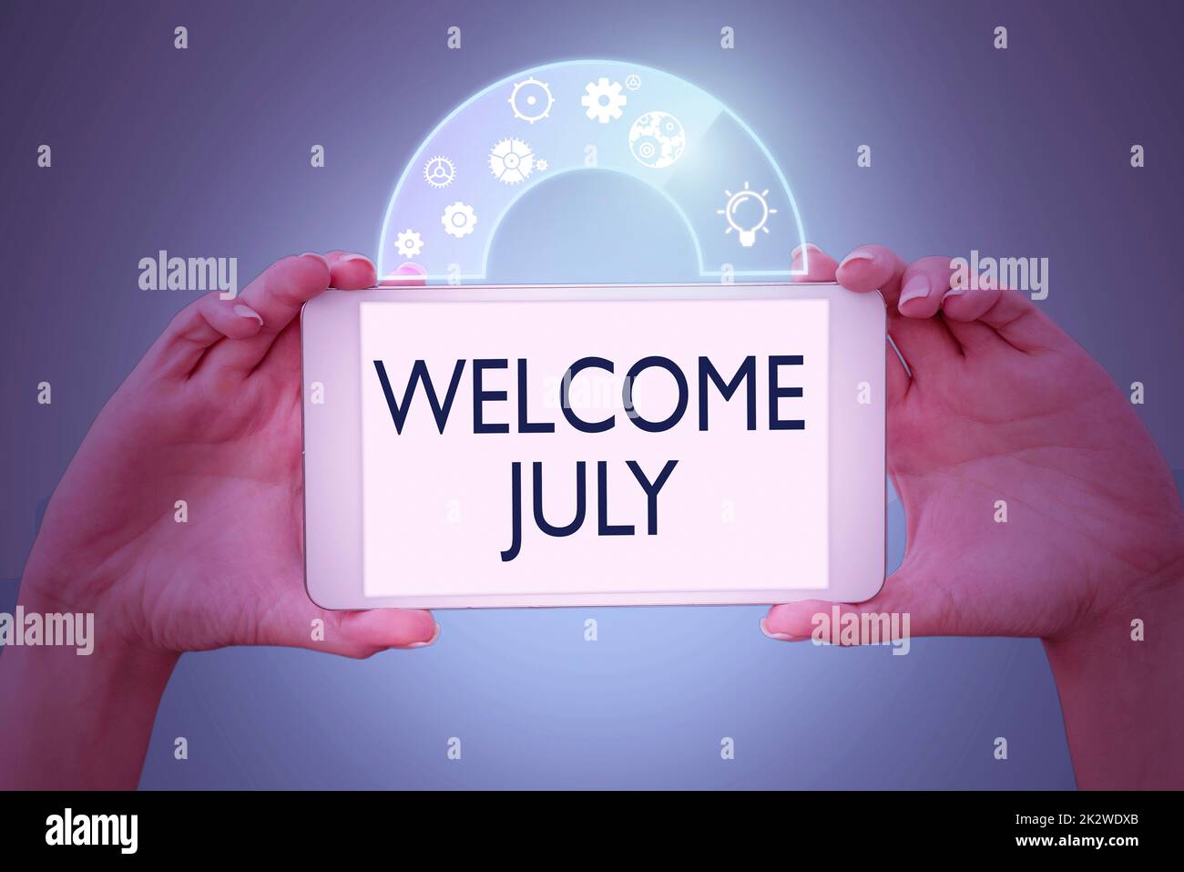Writing displaying text Welcome July. Business concept Calendar Seventh ...