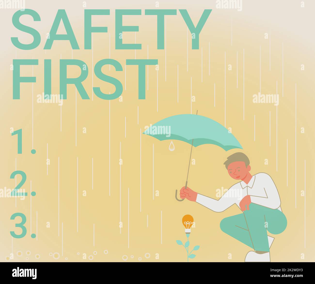 Sign displaying Safety First. Word for Avoid any unnecessary risk Live ...