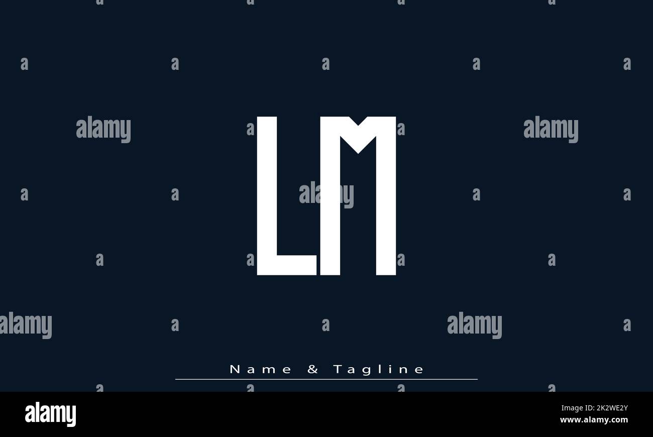 Alphabet letters Initials Monogram logo LM , ML Stock Vector Image ...