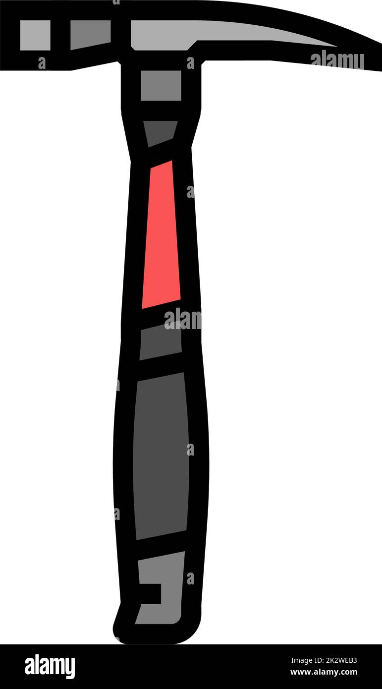 brick hammer tool color icon vector illustration Stock Vector Image ...