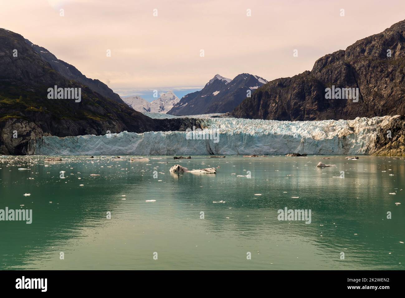 A mesmerizing landscape of a lake and iceberg slowly melting, global ...