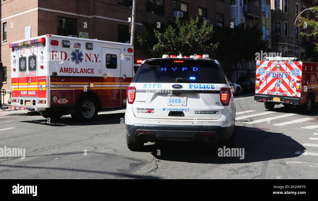 NYPD Emergency Services Unit (ESU) response to incident in the Bronx ...