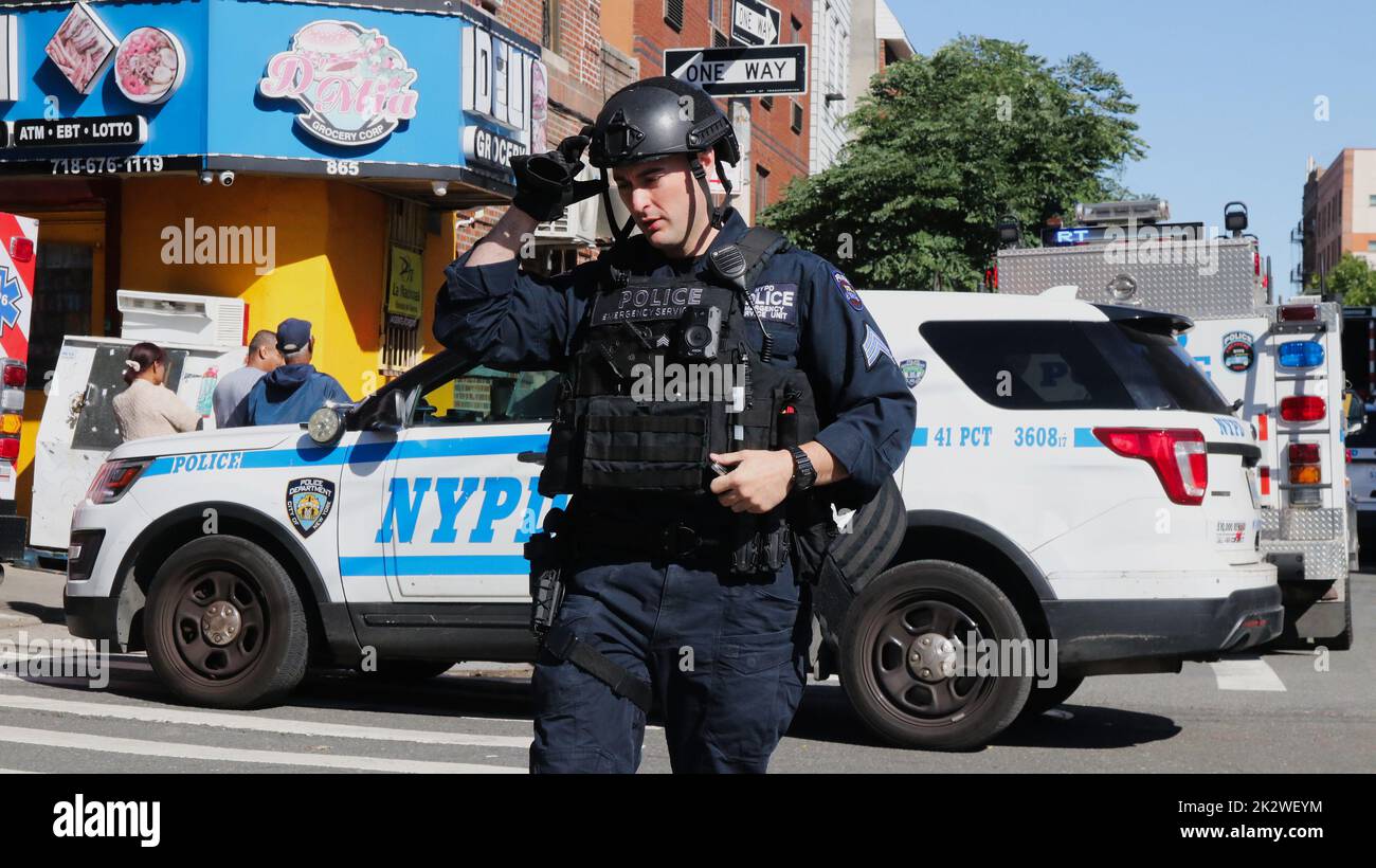 NYPD Emergency Services Unit (ESU) response to incident in the Bronx ...