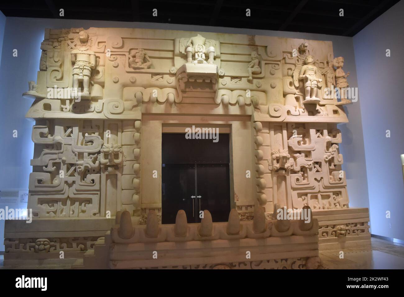 Maya temple from the Maya Museum, Merida, Yucatan, Mexico Stock Photo ...