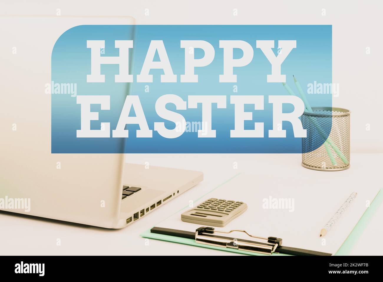 Text sign showing Happy Easter. Internet Concept Christian feast ...