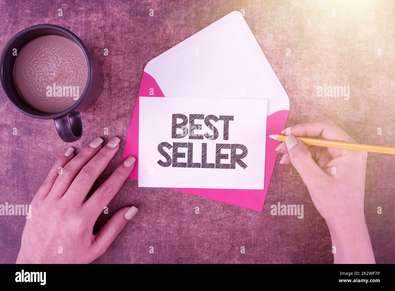 Writing displaying text Best Seller. Business concept book or other ...