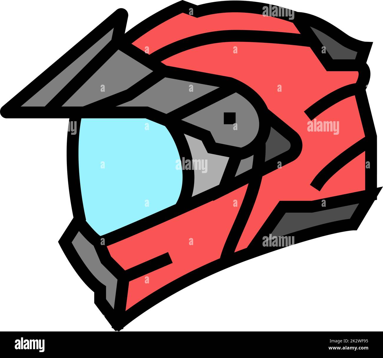 modular motorcycle helmet color icon vector illustration Stock Vector ...