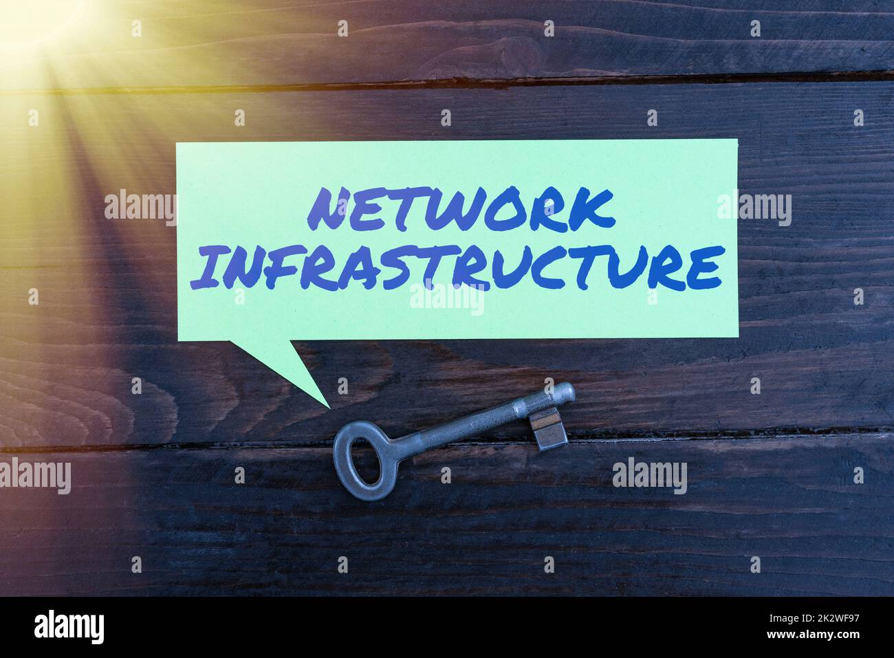 Text Sign Showing Network Infrastructure Word Written On Hardware And Software Resources In And