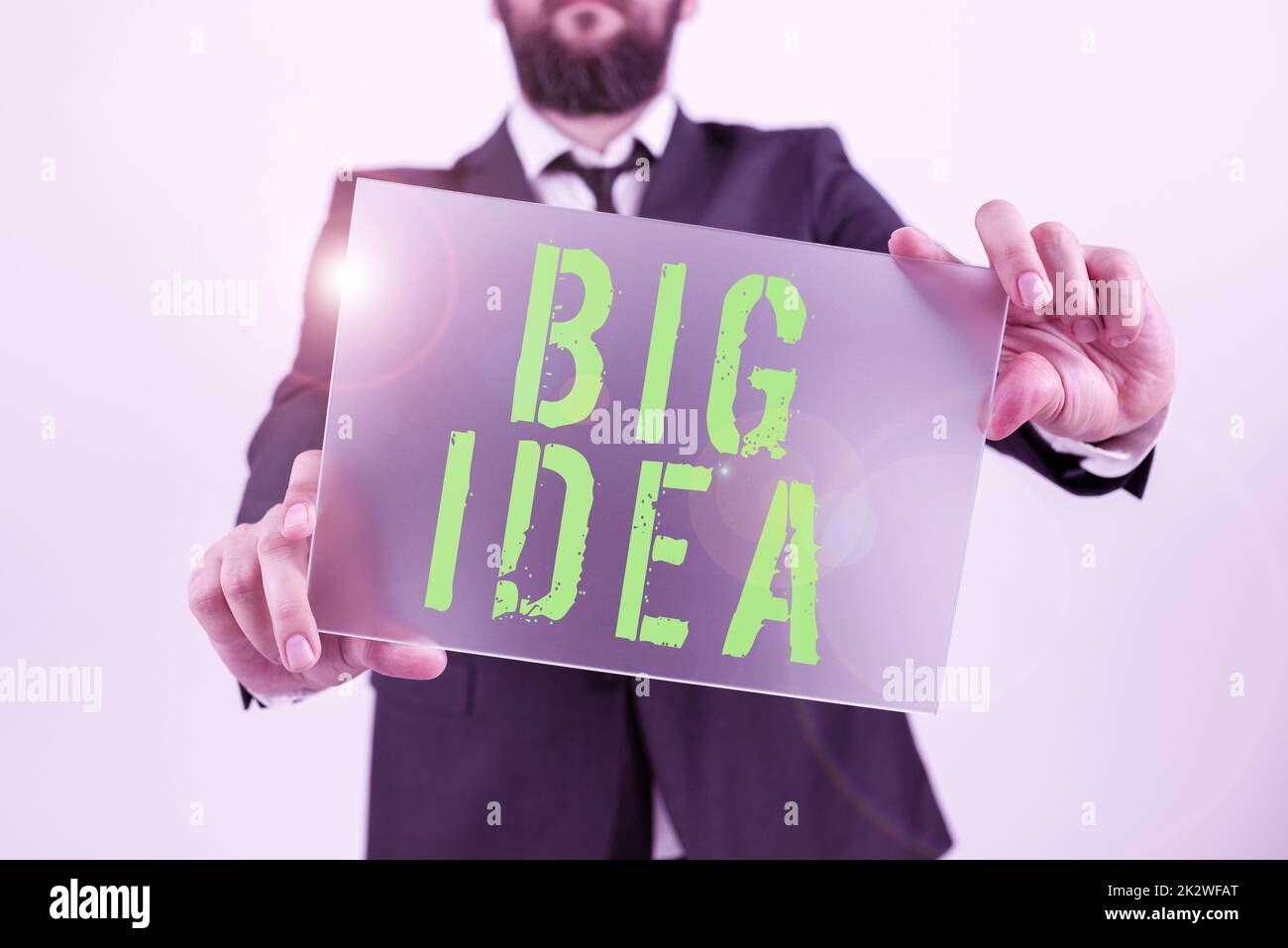 Hand writing sign Big Idea. Word for Having great creative innovation ...