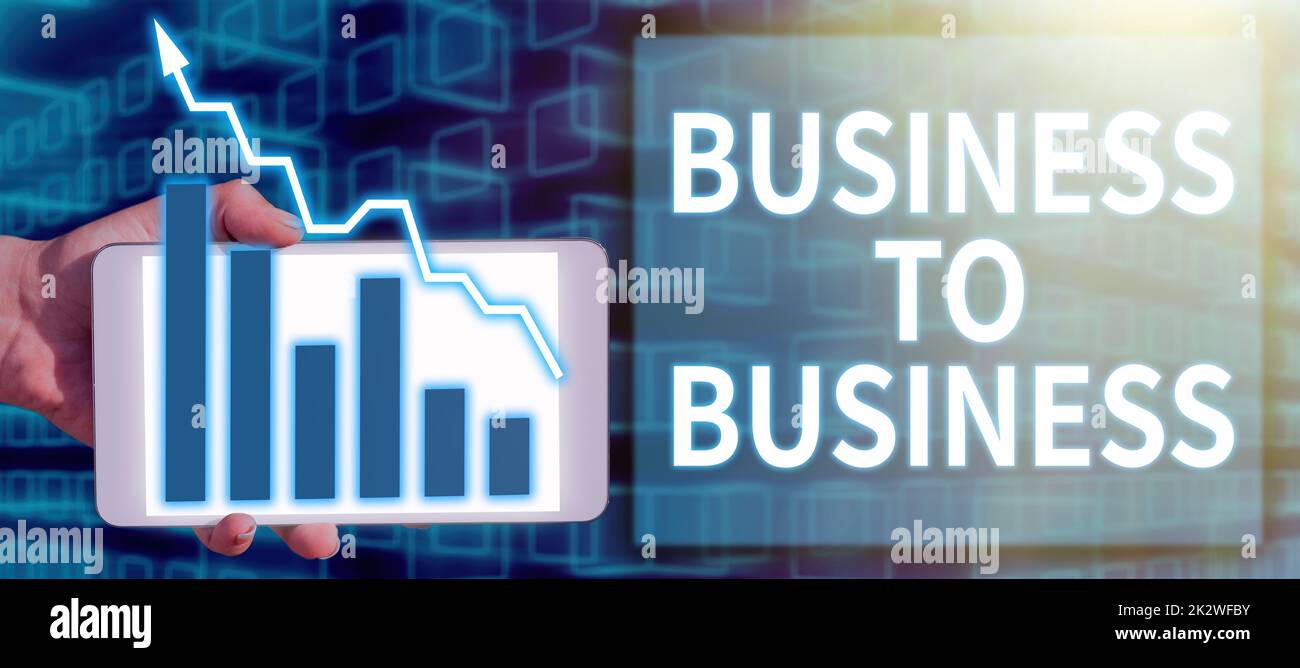 Hand writing sign Business To Business. Business idea Commercial ...