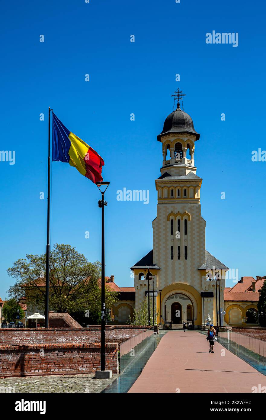 The Coronation Orthodox Cathedral in Fortress Of Alba Iulia, Transylvania, Romania Stock Photo ...