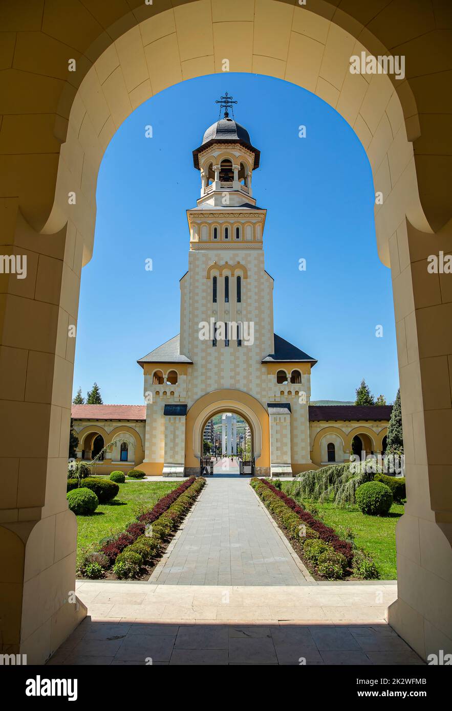 The Coronation Orthodox Cathedral in Fortress Of Alba Iulia, Transylvania, Romania Stock Photo ...