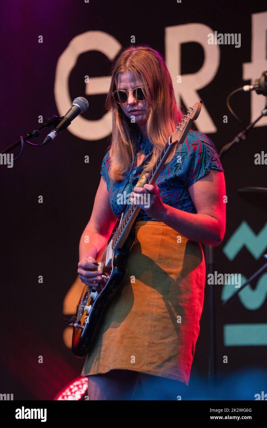 Ash Reiter of Sugar Candy Mountain play the Walled Garden Stage at the ...
