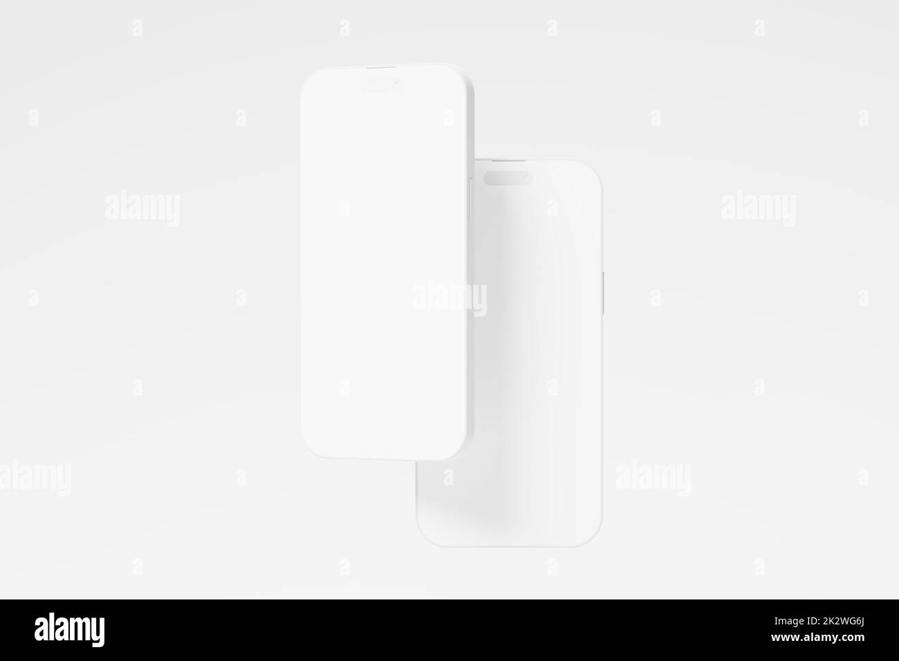 Iphone 14 Pro Max Clay 3D Rendering White Blank Mockup For Design ...