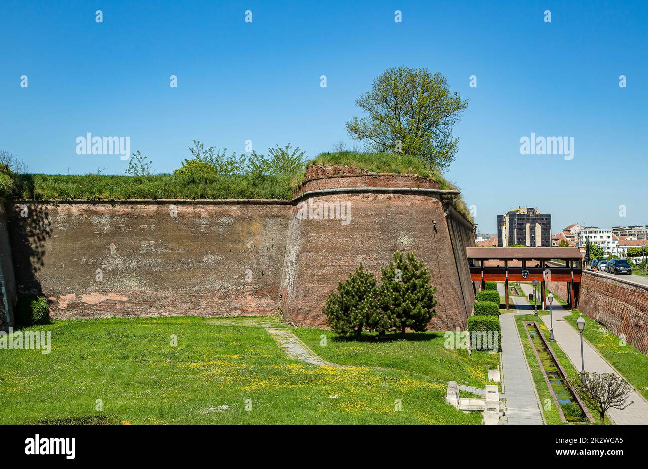 The fortification wall of the Alba Carolina Citadel, Alba Iulia, Transylvania, Romania Stock ...