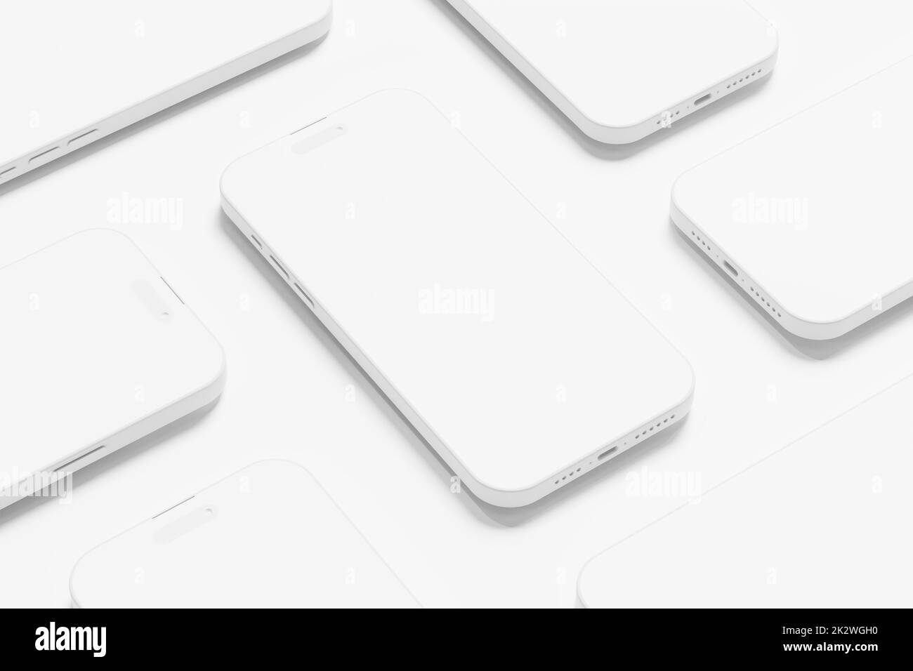 Iphone 14 Pro Max Clay 3D Rendering White Blank Mockup For Design ...