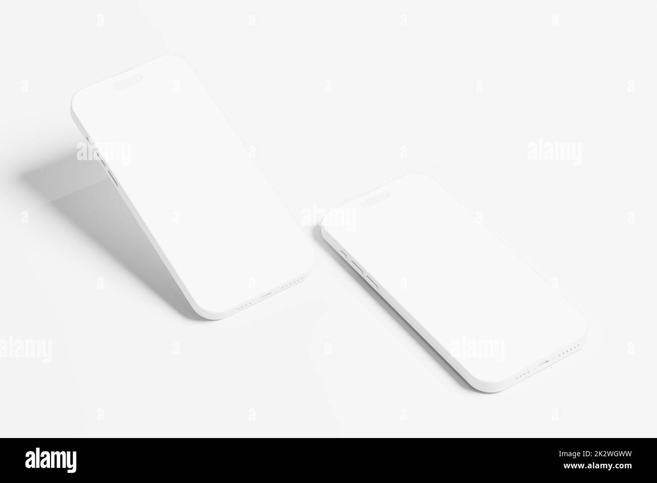 Phone 14 Pro Max Clay 3D Rendering White Blank Mockup Stock Photo - Alamy