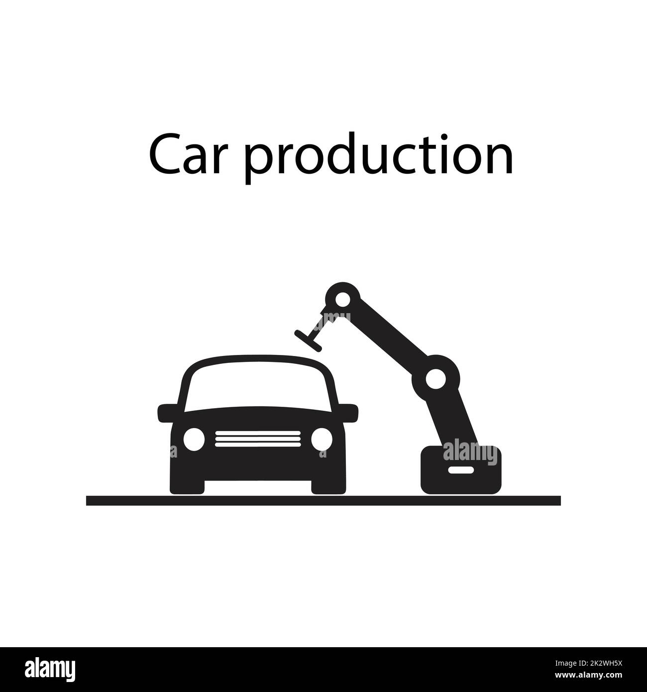 Car production process using an industrial robot Stock Vector Image ...