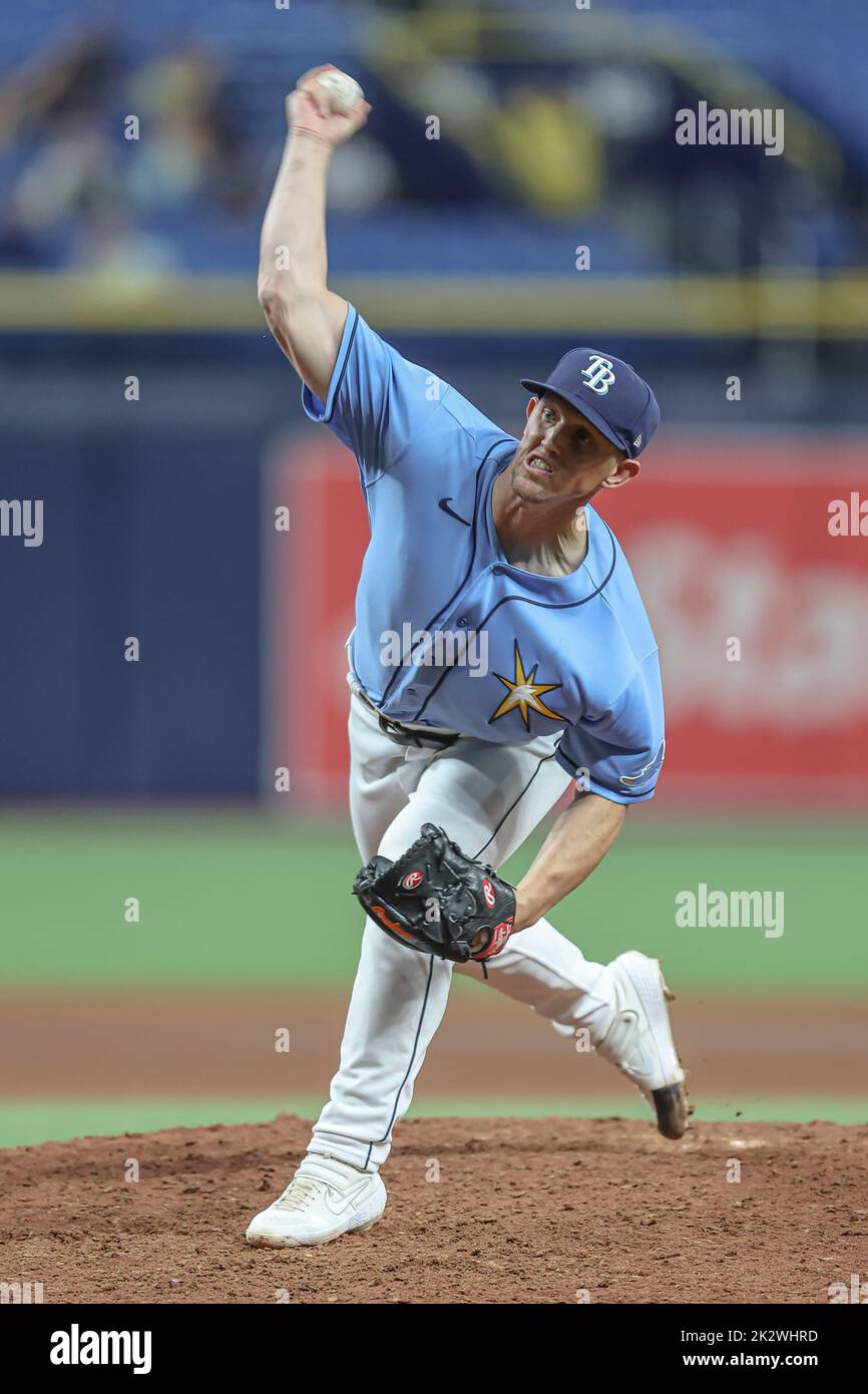 St. Petersburg, FL. USA; Tampa Bay Rays relief pitcher Dusten Knight ...
