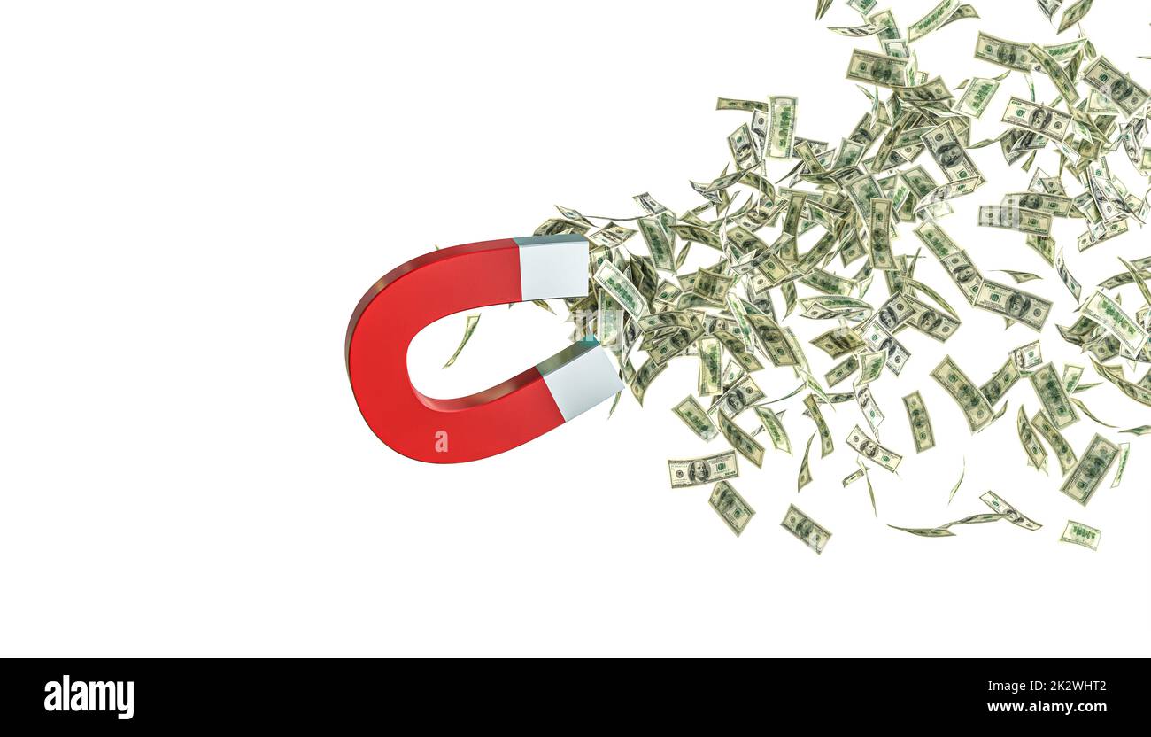 big magnet that attracts money dollars Stock Photo - Alamy