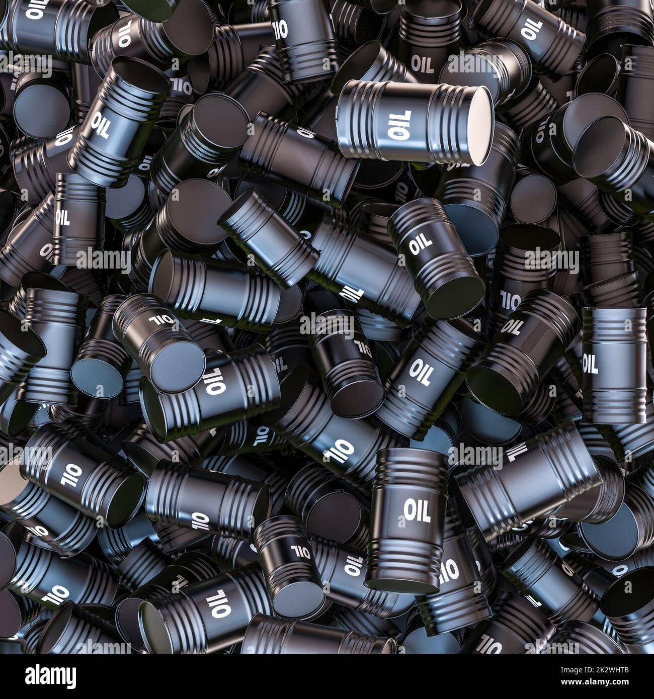 stacked oil barrels Stock Photo - Alamy