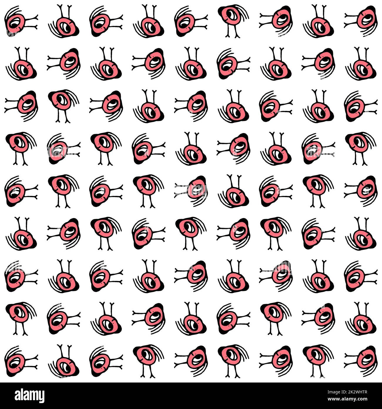 Cute Creature Motif Seamless Pattern Stock Photo - Alamy