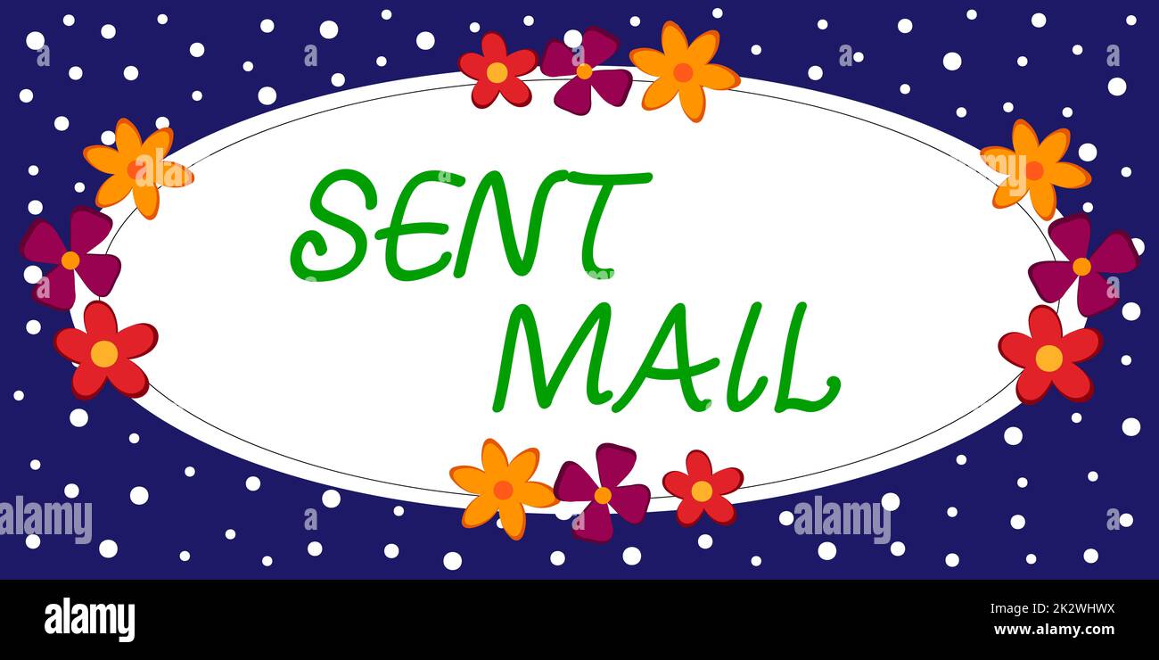 Text sign showing Sent Mail. Internet Concept Event where a letter to ...