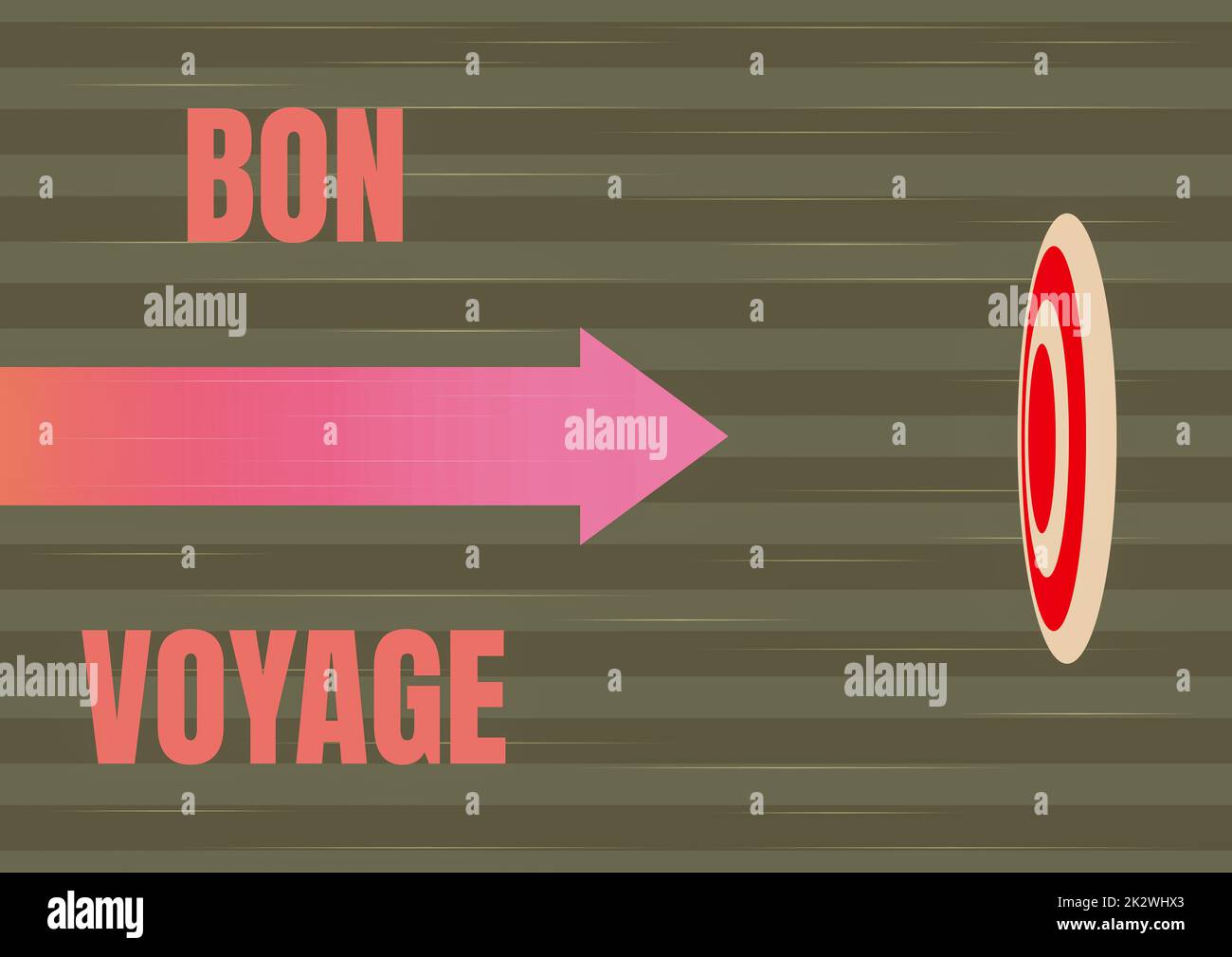 Hand writing sign Bon Voyage. Concept meaning used express good wishes ...