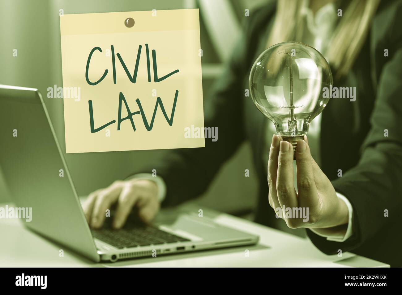 Handwriting text Civil Law. Word Written on Law concerned with private ...