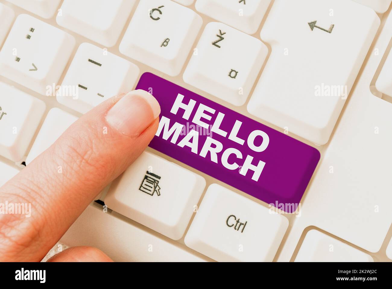 Hand writing sign Hello March. Concept meaning musical composition ...