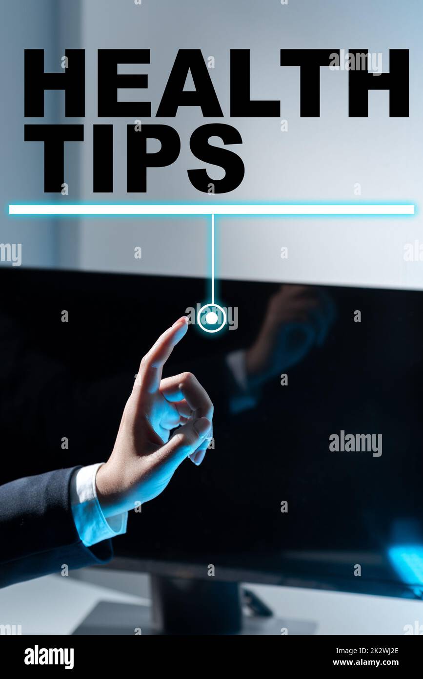 Handwriting text Health Tips. Internet Concept state of complete ...