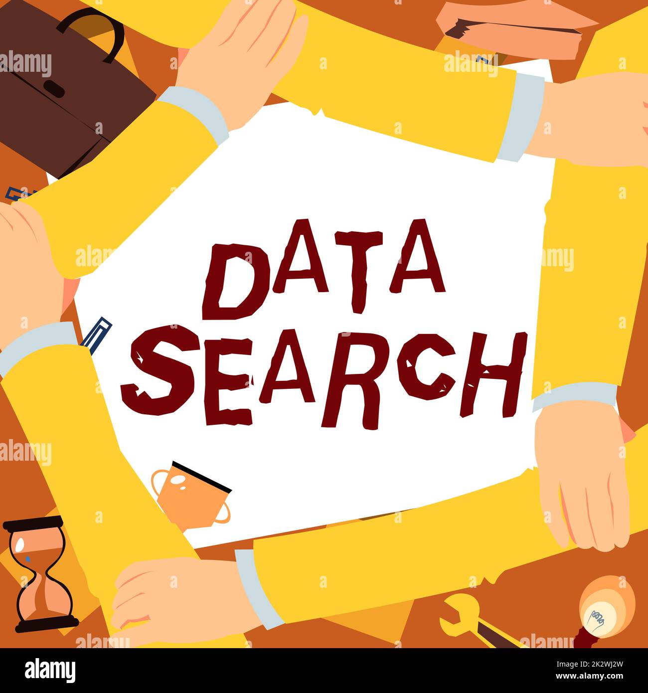 Text sign showing Data Search. Business showcase gathers and reports ...