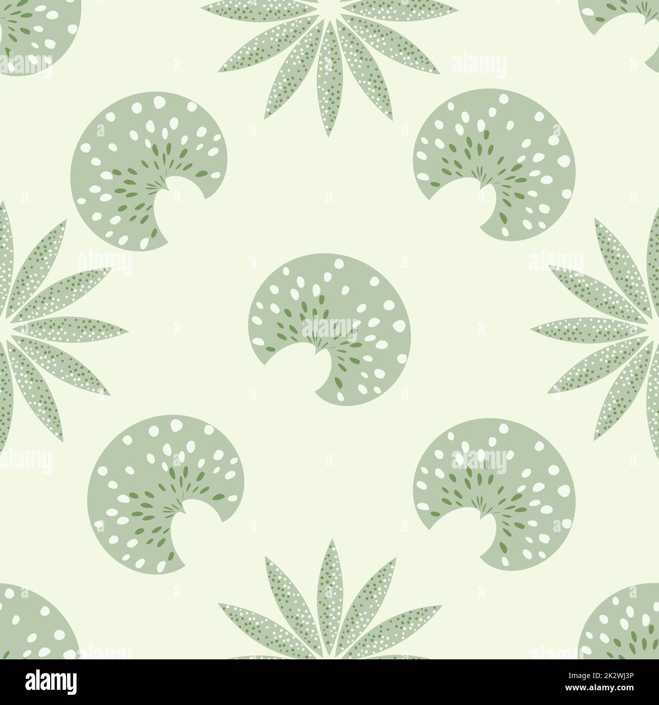 Abstract sea urchin shell and starfish seamless vector pattern. Simple ...