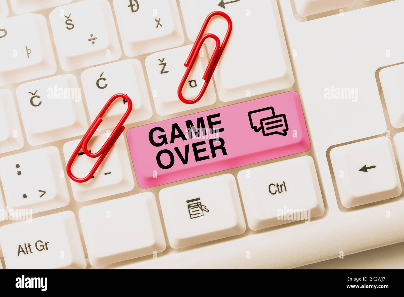 Game over writing hi-res stock photography and images - Alamy
